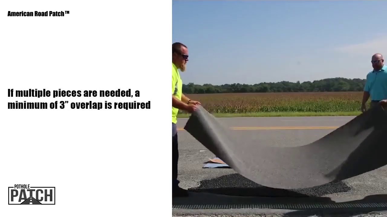 Pothole Patch How To Install American Road Patch TM