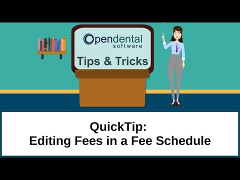 QuickTip: Editing Fees in a Fee Schedule
