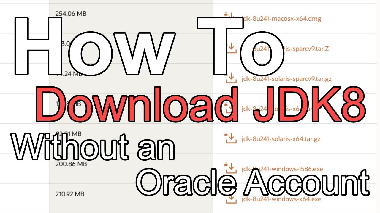 How To Download The Java Development Kit Without Creating An Oracle Account