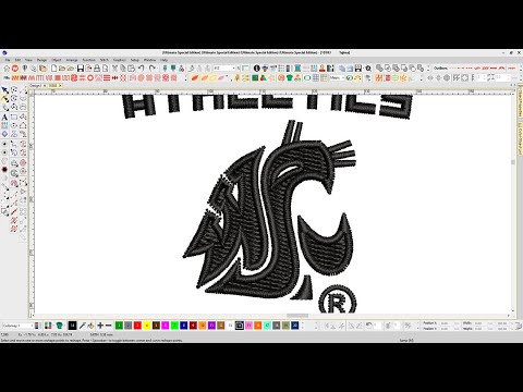 Wsu Cougars Embroidery logo