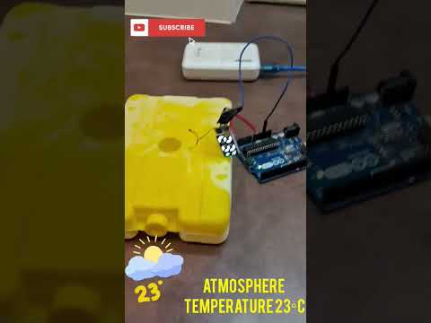 Instant Temperature sensor with display arduino thermistor on ice atmosphere and solder #subscribe