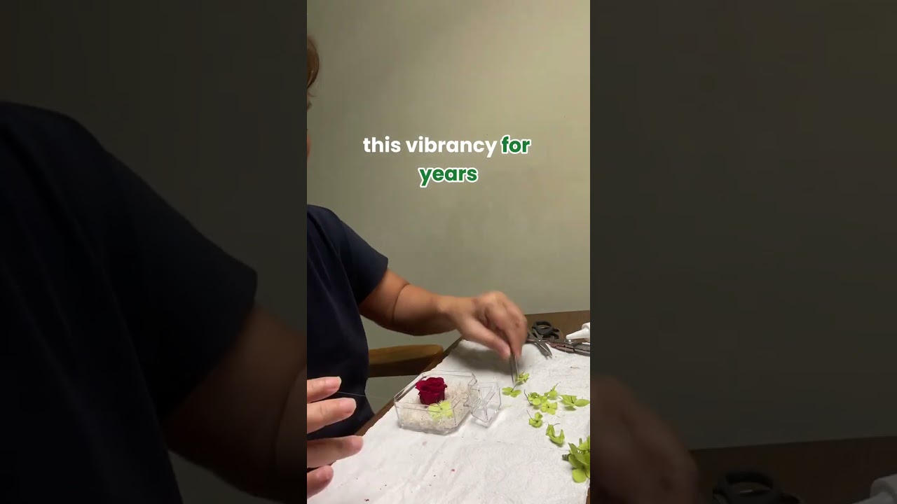 Classic Square Blooms in a Bottle — Red Preserved Flowers | SKfleur Singapore