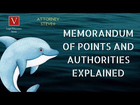 What is a memorandum of points and authorities?