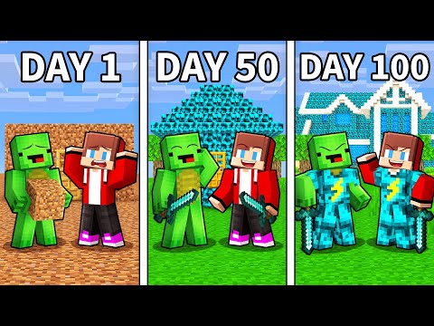 Mikey and JJ From Noob To Storm Village in Minecraft (Maizen)