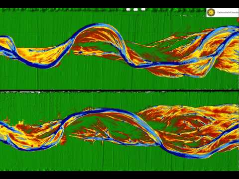 Experimental meandering and braiding rivers