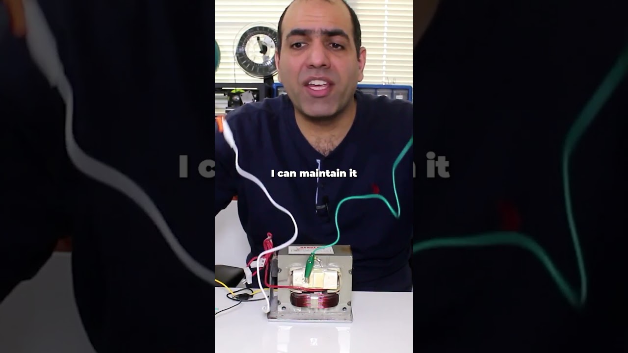 Arcs start on a small gap but extend longer with enough power #arc #short #highvolatge #funny