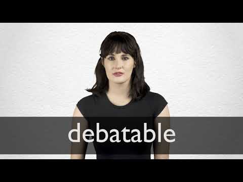DEBATABLE Synonyms | Collins English Thesaurus