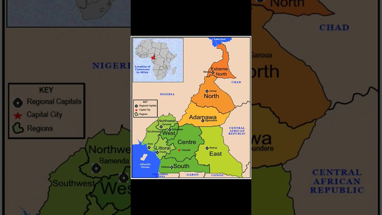 #Cameroon Country Map#