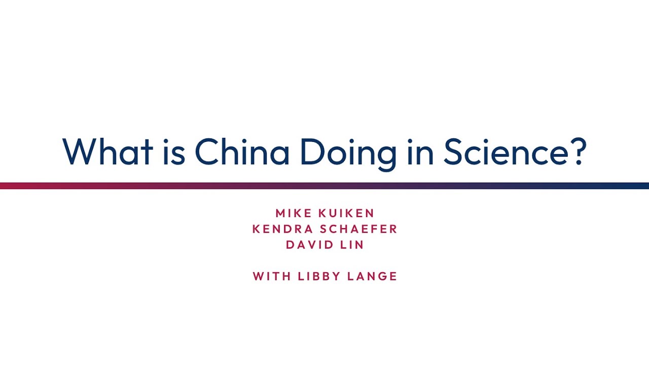 Panel: What is China Doing in Science