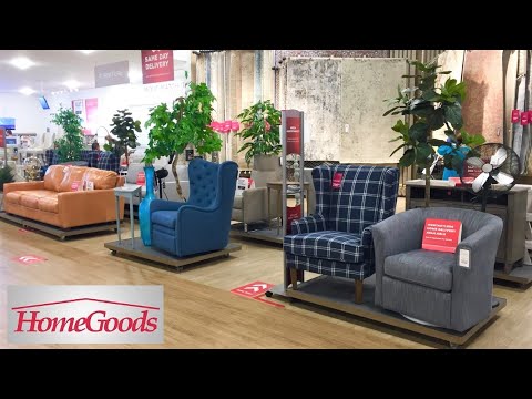 HOMEGOODS FURNITURE ARMCHAIRS SOFAS TABLES HOME DECOR SHOP WITH ME SHOPPING STORE WALK THROUGH