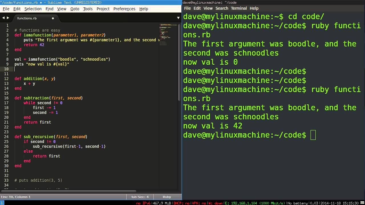 Programming Ruby 10 -- Functions and Abstraction