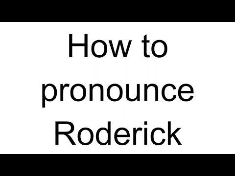 How to Pronounce Roderick (English)