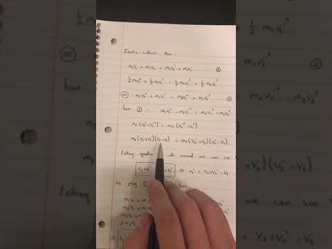 Elastic collision final velocity formula