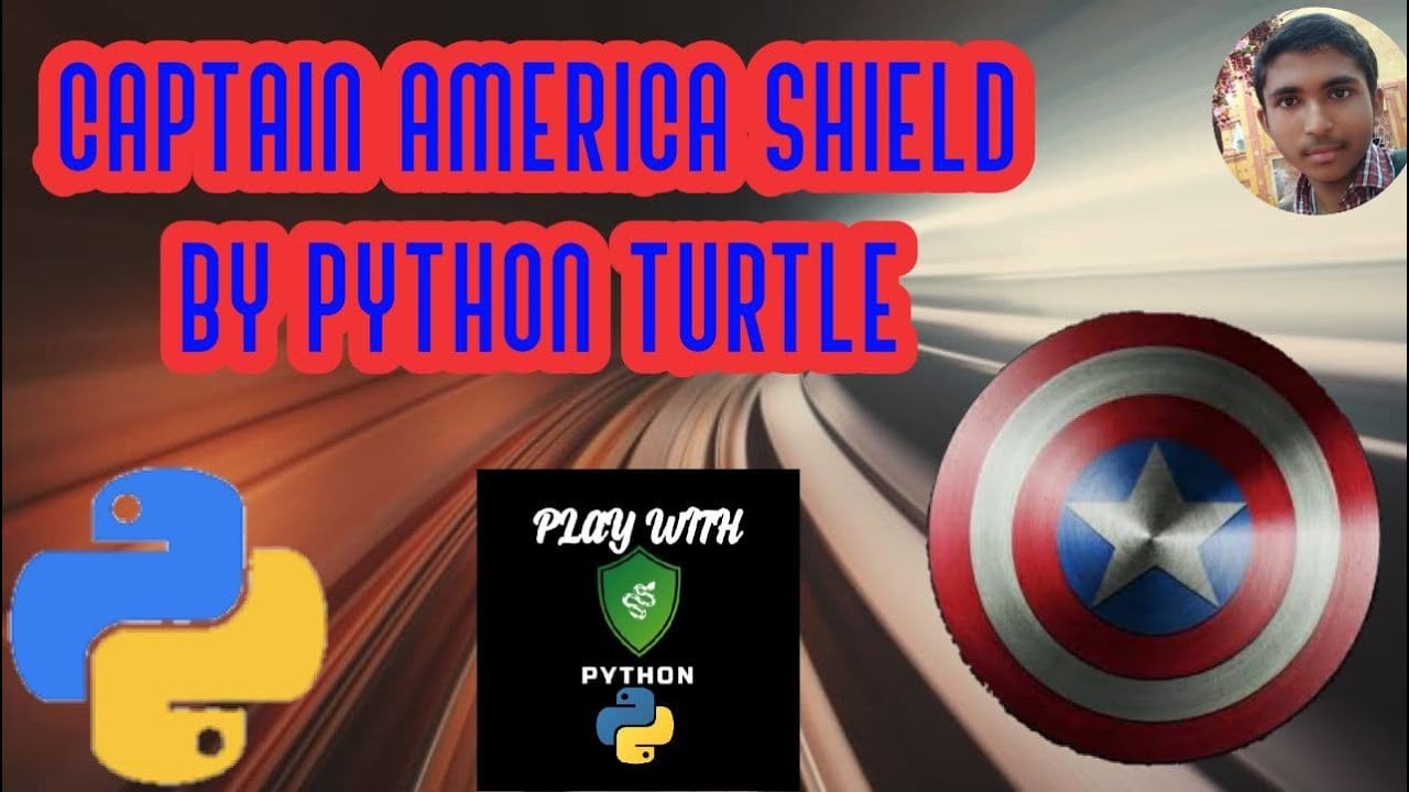 Captain America Shield by PYTHON PROGRAMMING LANGUAGE // PYTHON TURTLE PROJECT // by ARNAB JANA ||