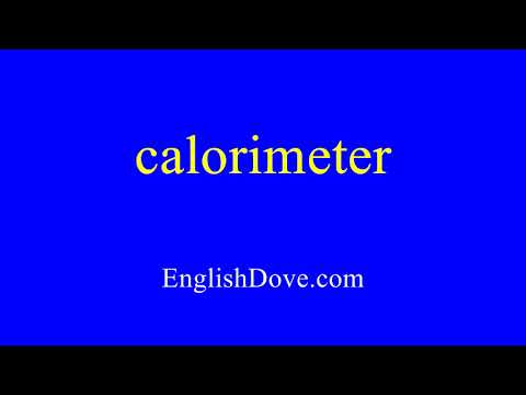 How to pronounce calorimeter in American English