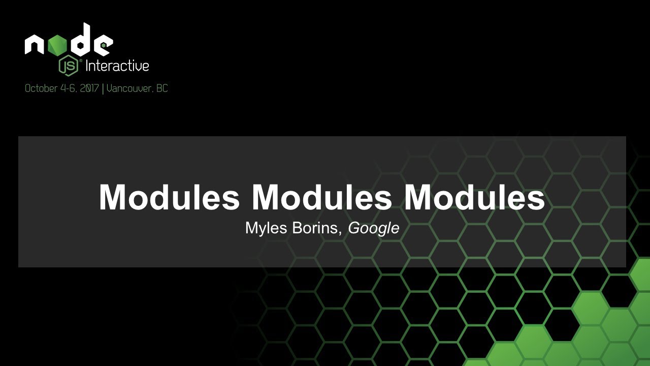 Modules Modules Modules [I]