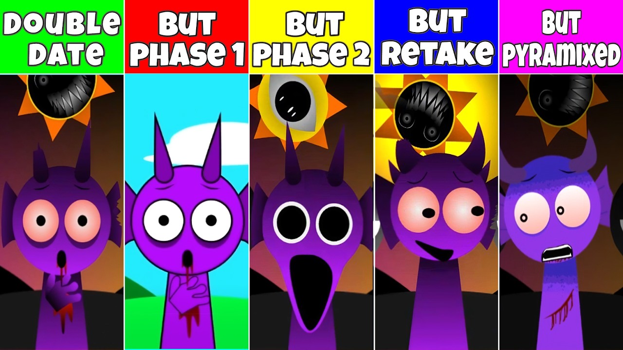 Sprunki Double Date – Phase 1, Phase 2, Retake & Pyramixed All Repeat Fan Mod