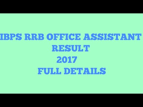 IBPS RRB Office assistant main result 2017