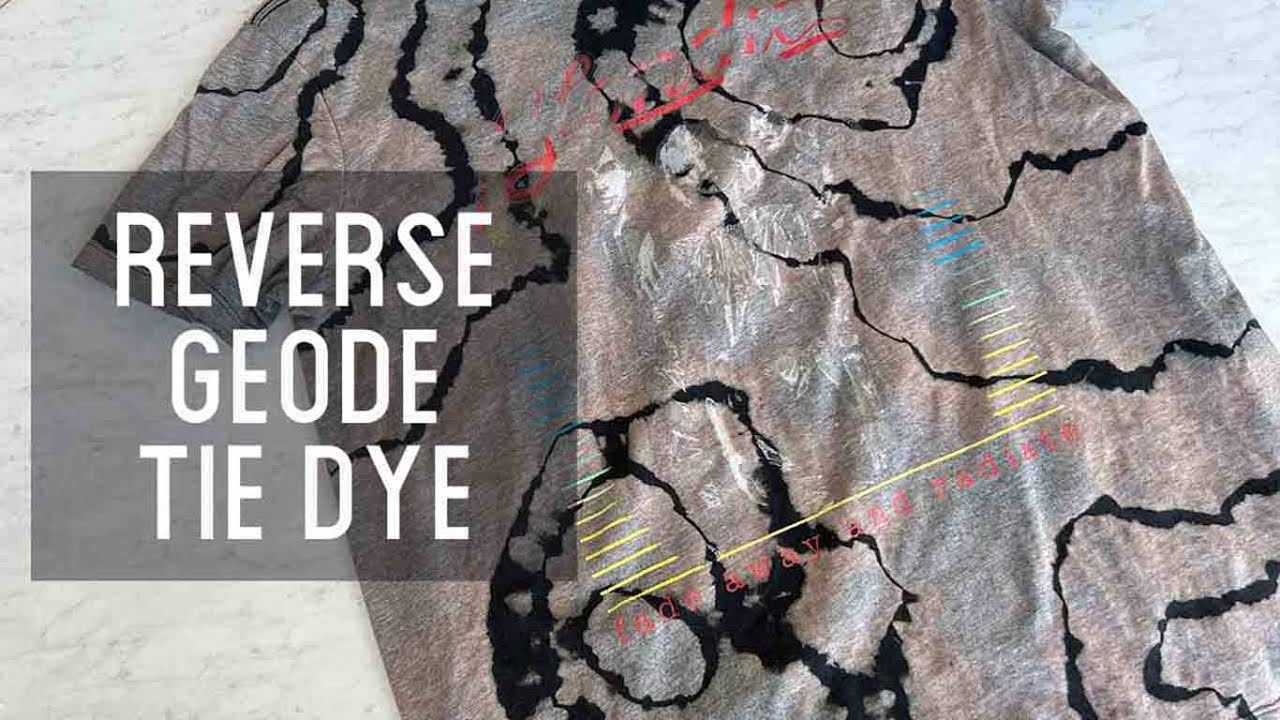 Geode Tie Dye Technique with Bleach