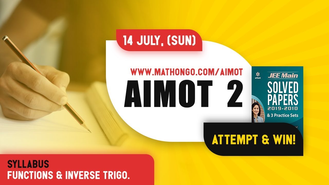 All India Mathongo Open Test 2 | JEE Mains Free Online Mock Test 2020 | JEE Main Maths Practice Test