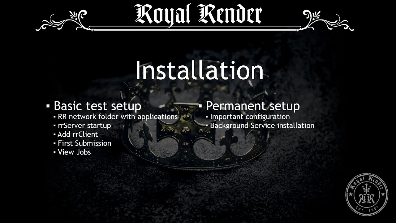 Royal Render - Installation 1/2 - Basic
