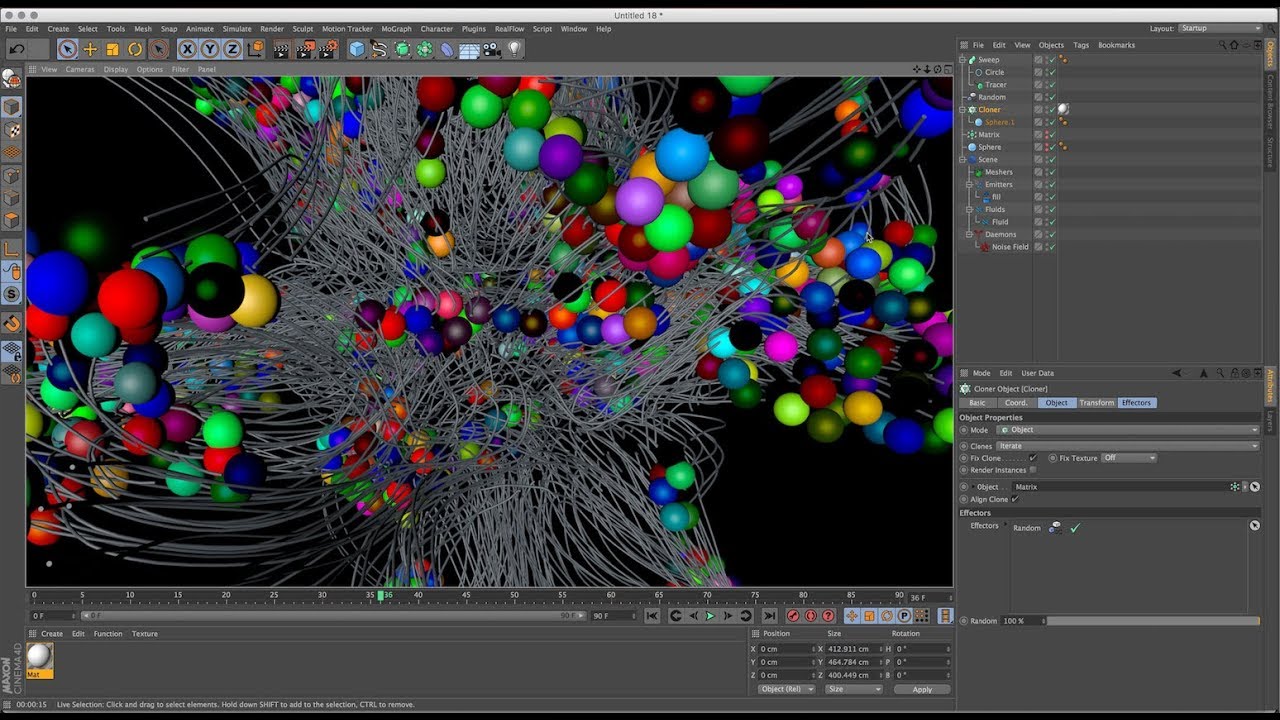 MoGraph Real Flow -Thinking Particles - Cinema 4D Tutorial