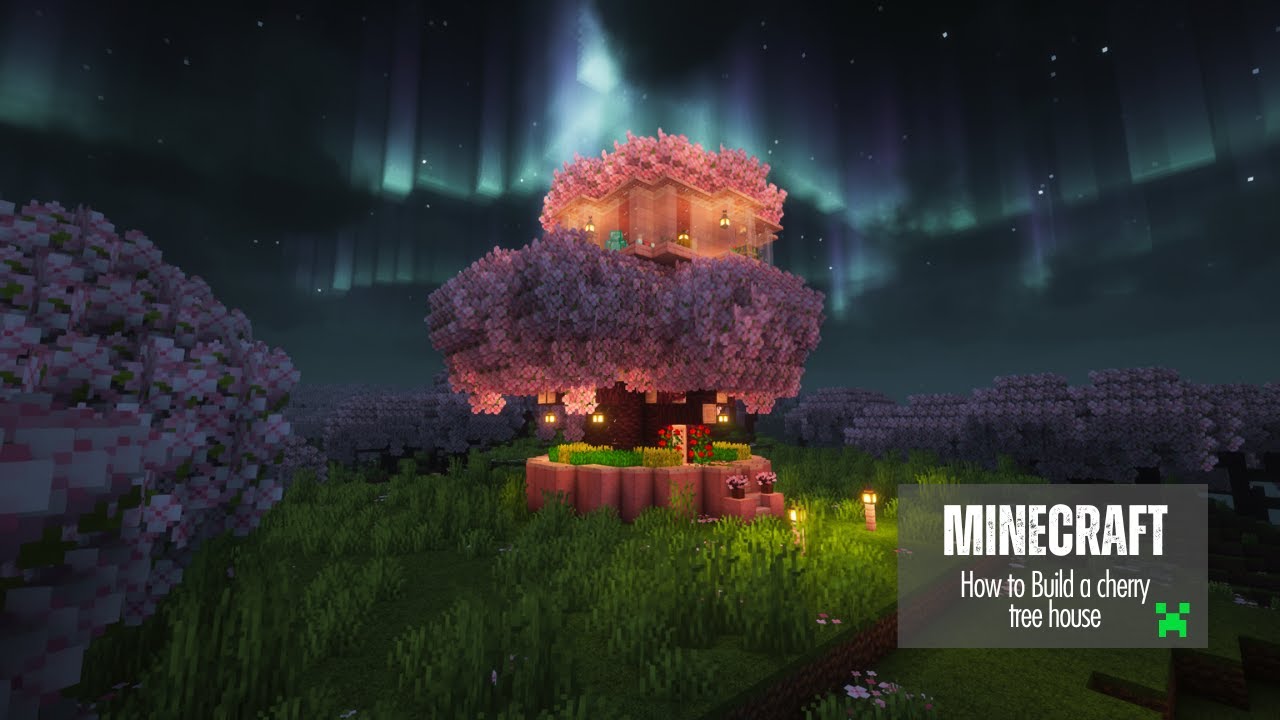 ⚒️ Minecraft: How To Build a Cherry Blossom Tree House 🌸🌸 || The ...