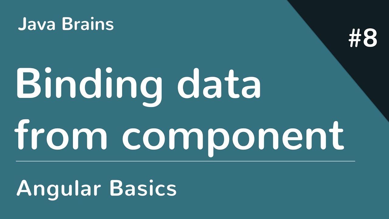 Angular 6 Basics 8 - Binding data from component class