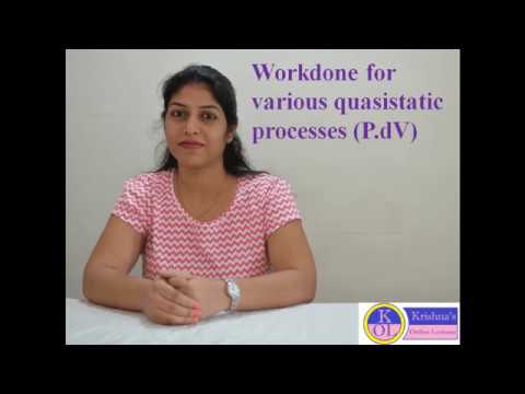 WORKDONE FOR VARIOUS QUASISTATIC PROCESSES