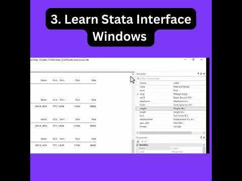 Pt.2 Tour of the Stata Window Interface || Introduction to Stata for Beginners #stata #StataCorpLLC