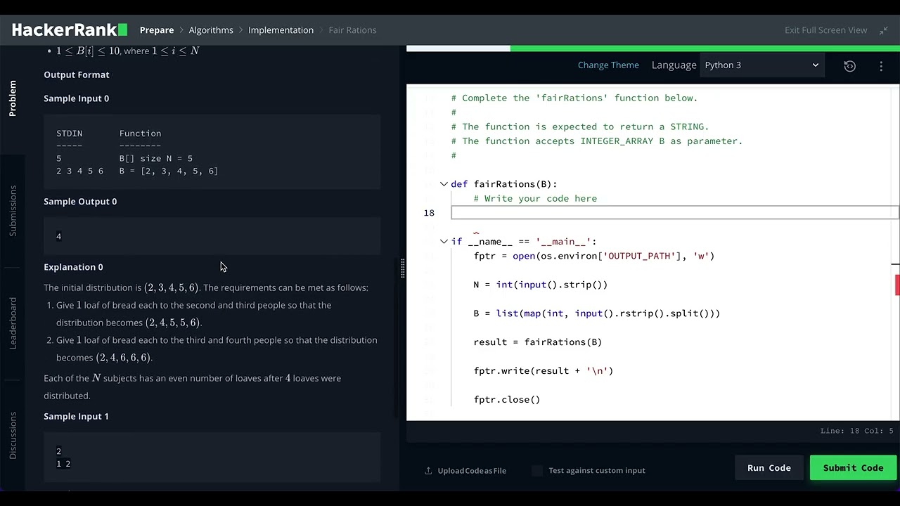 Hackerrank Fair Rations - Python Solution