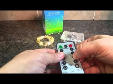 Homestarry battery operated string lights, with remote