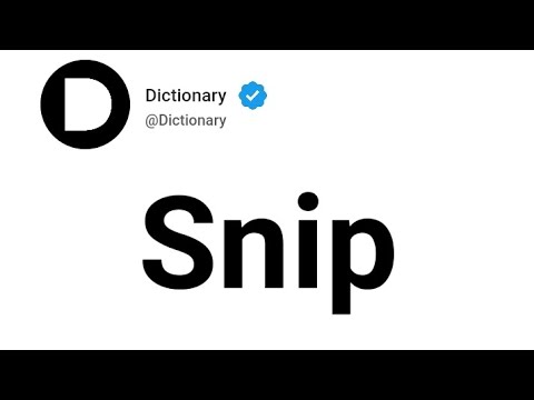 Snip Meaning In English
