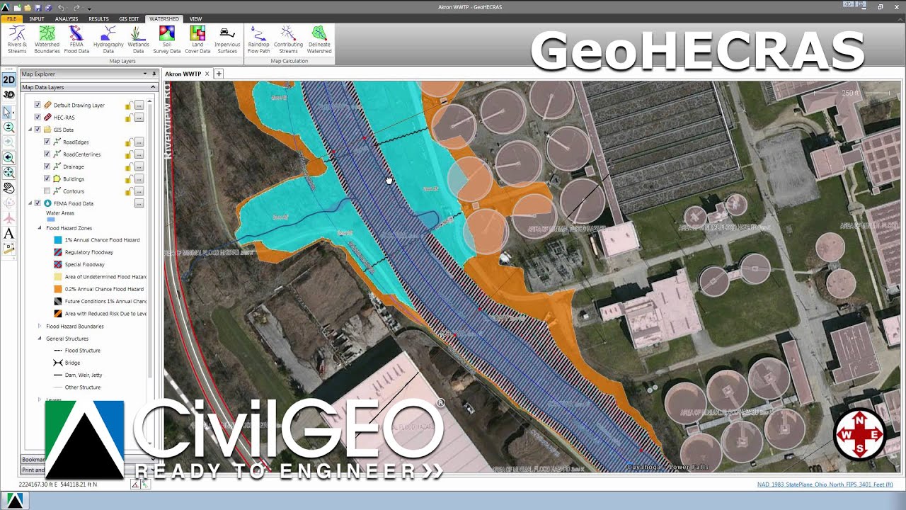 Displaying FEMA Flood Map Data on a HEC-RAS Model | CivilGEO