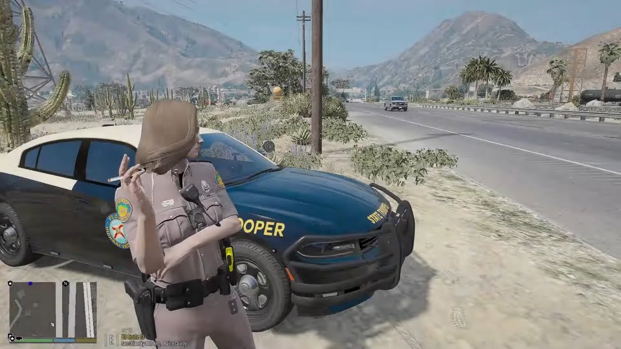 Gta 5 VCPDFR Playing As A FHP Female Trooper - Officer Panic Button! #gta #gta5 #lspdfr