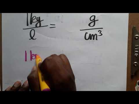 kg/ liter  to g/ ml