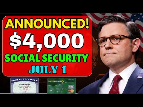 $4,000 SOCIAL SECURITY BOOST ANNOUNCED! SSA BONUS & DEDUCTION UPDATE!