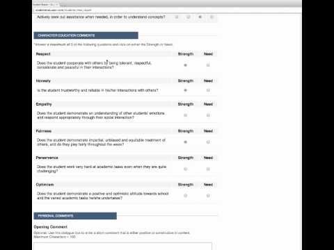 Instructions On How To Create Your Report Card Comments
