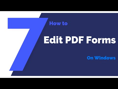 How to Edit PDF Forms on Windows | PDFelement 7