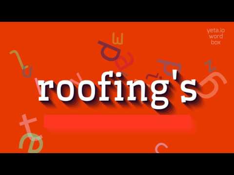 How to say "roofing's"! (High Quality Voices)