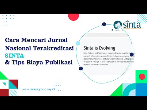 Cara Mencari Jurnal Nasional Terakreditasi SINTA dan Tips Mengetahui Biaya Publikasi