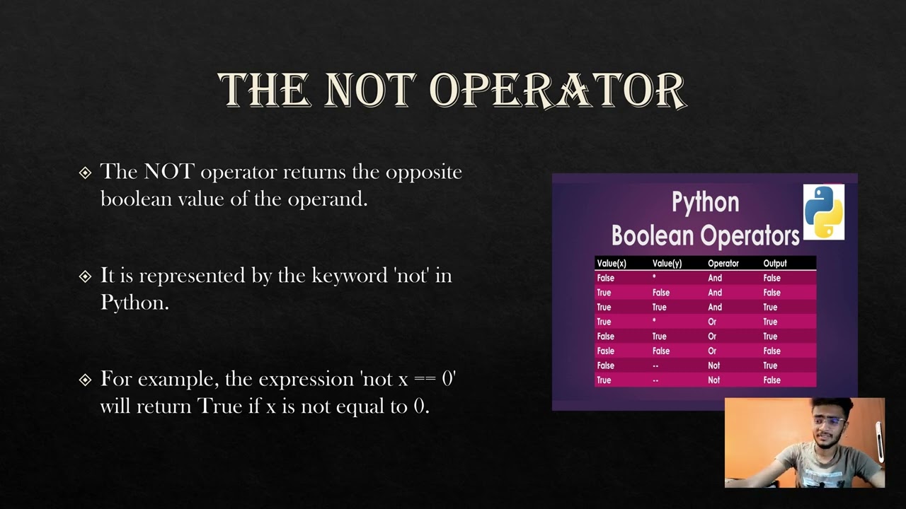 Boolean operators in Python | Introduction to Python Programming | 2nd Semester
