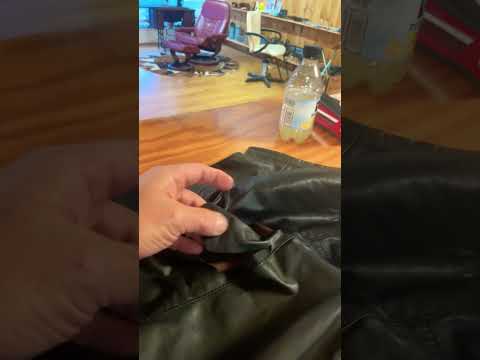 Leather jacket needs a patch!! Thick leather makes a better jacket 🧥