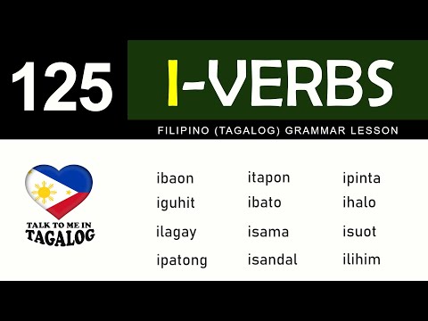 Tagalog I-VERBS | Filipino Verbs List | Tagalog Verbs Explained | LEARN FILIPINO