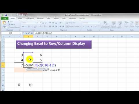 Using Column Numbers in Excel