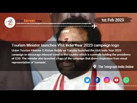 Tourism Minister launches Visit India Year 2023 campaign logo
