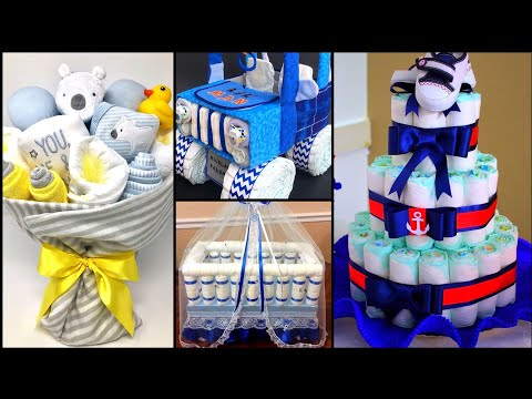 Amazing Baby Shower Gift | Diaper Cake | Diaper Crib | Diaper Baskets |Diaper Craft Ideas For Kids