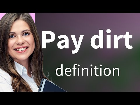 Pay dirt — PAY DIRT definition