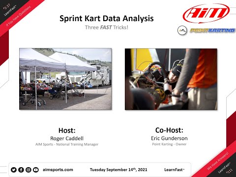 2-37 Sprint Kart Data Analysis, Three Fast Tricks - Live Webinar with Eric Gunderson - 9/14/2021