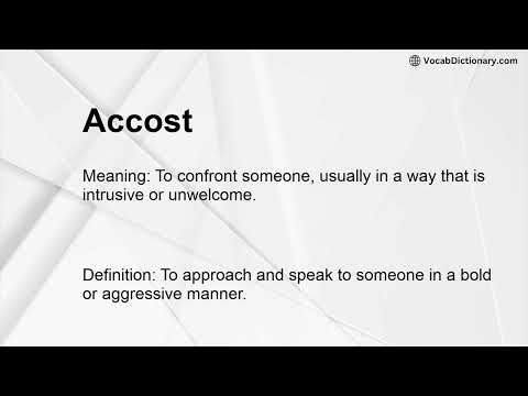 Accost Meaning
